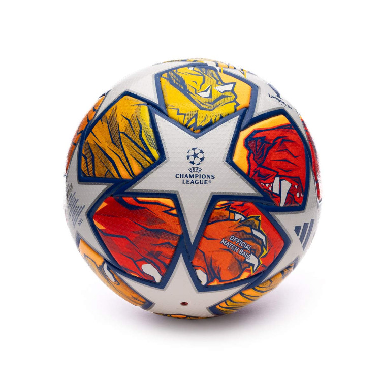 Balón adidas Oficial UEFA Champions League 2023-2024 White-Glory Blue-Flash Orange - Fútbol Emotion