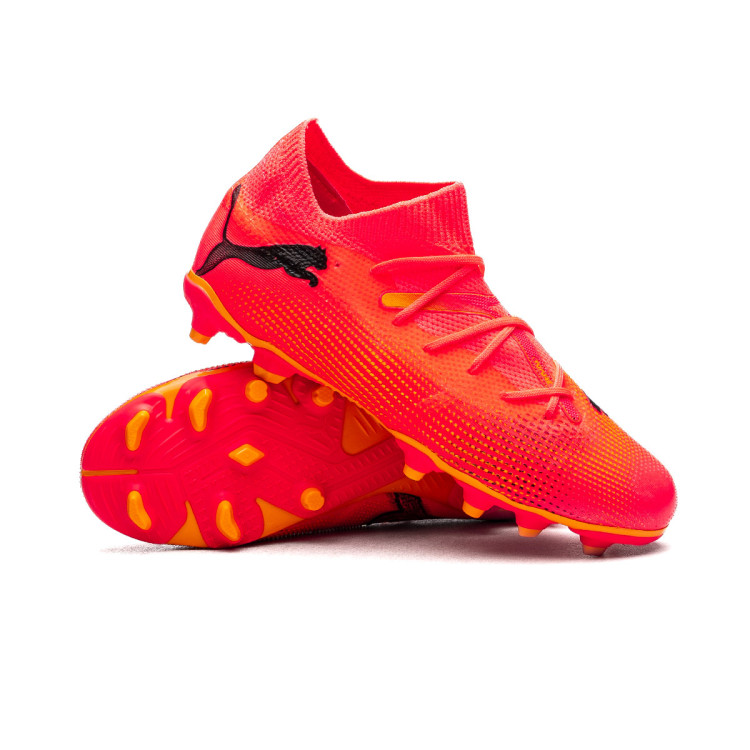 Bota de fútbol Puma Future 7 Match FG/AG Niño Sunset Glow-Black-Sun ...