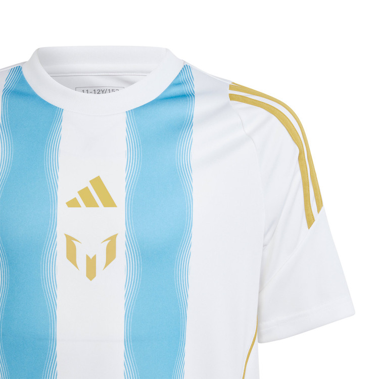 Maillot adidas Enfants Messi White-Semi Blue Burst - Fútbol Emotion