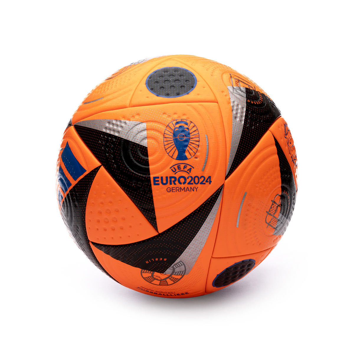 Balón adidas Oficial Hi Vision Euro24 Solar orange-Black-Glory blue ...