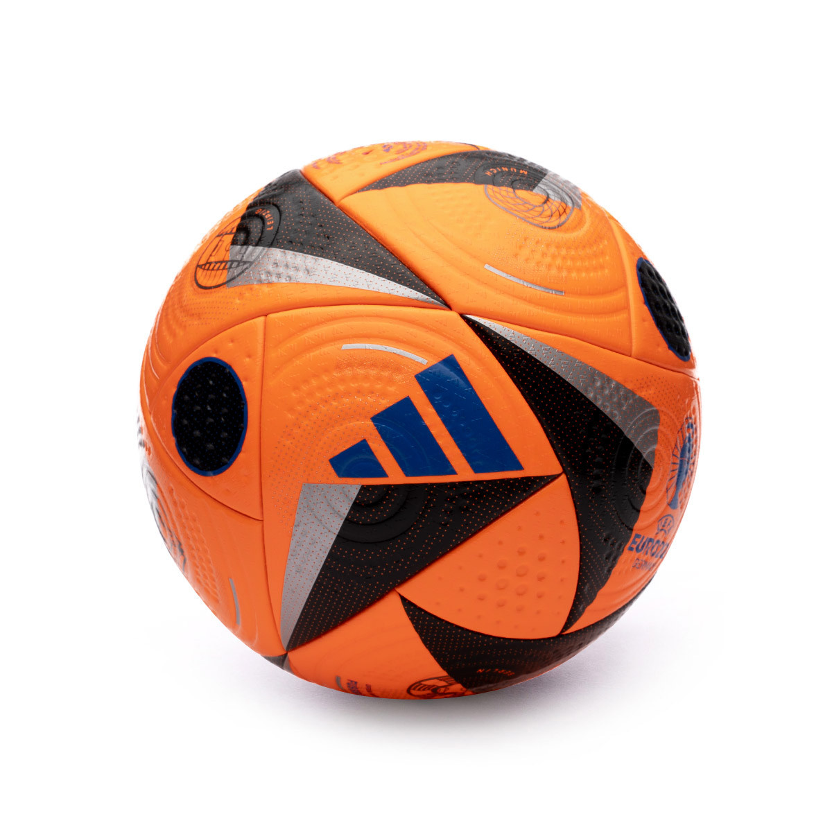 Balón adidas Oficial Hi Vision Euro24 Solar orange-Black-Glory blue ...
