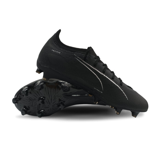Chuteira Puma Ultra 5 Pro FG/AG Black-White - Fútbol Emotion