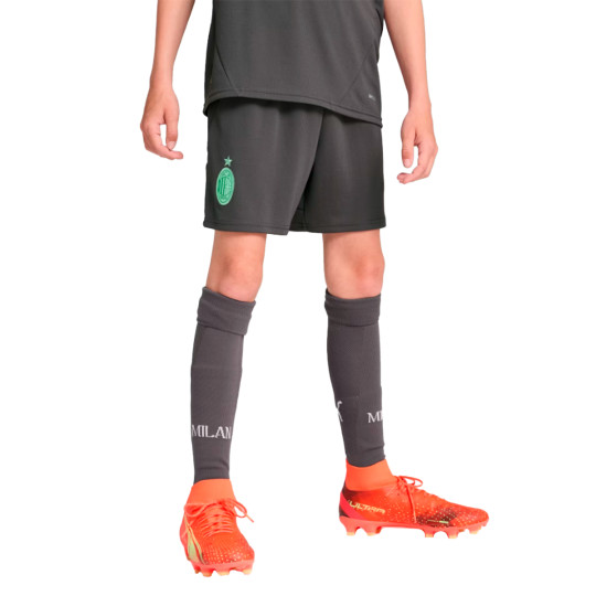 Shorts Puma Kids AC Milan 2024-2025 Third Kit Shadow Gray-Fresh Mint ...