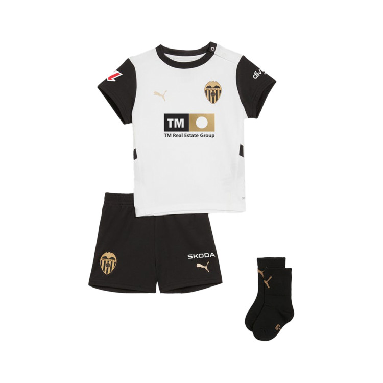 Kit Puma Infants Valencia CF 2024-2025 Home White-Black - Fútbol Emotion