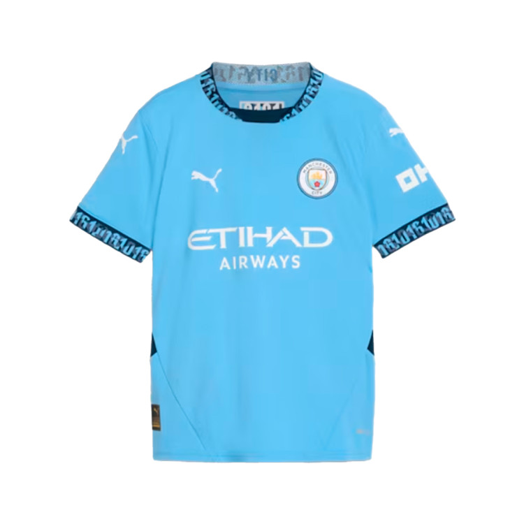 Camiseta Puma Manchester City Primera Equipación 2024-2025 Niño Team Light Blue-Marine Blue ...