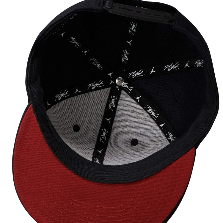 Gorra Jordan Flight MVP Pro Black-Dune Red-White - Fútbol Emotion