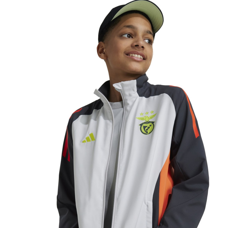 Chaqueta adidas SLB Benfica Training 2024-2025 Niño Lgh Solid Grey-Semi ...