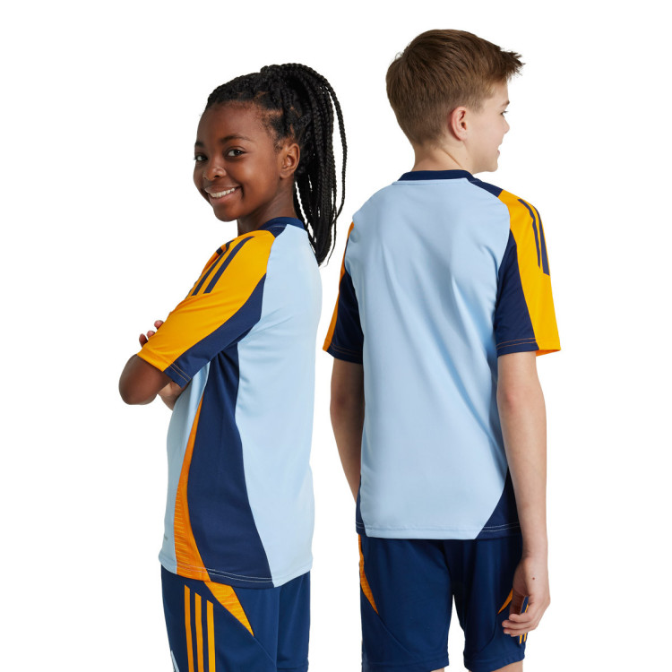 Jersey adidas Kids Real Madrid Training 2024-2025 Glow Blue-Crew Orange ...