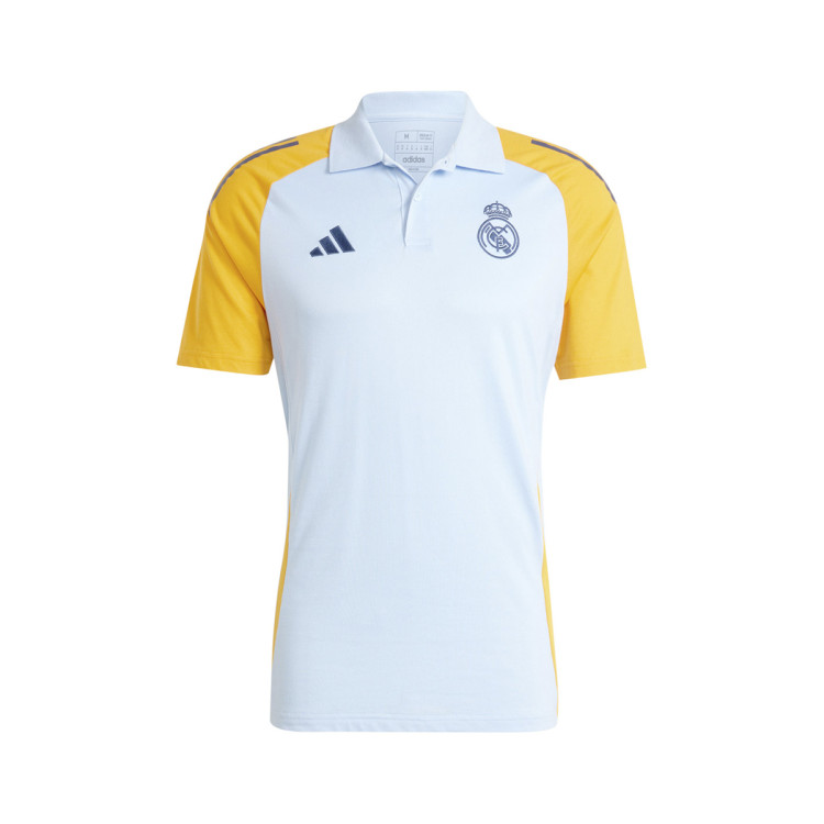 Polo shirt adidas Real Madrid Training 2024-2025 Glow Blue-Crew Orange ...