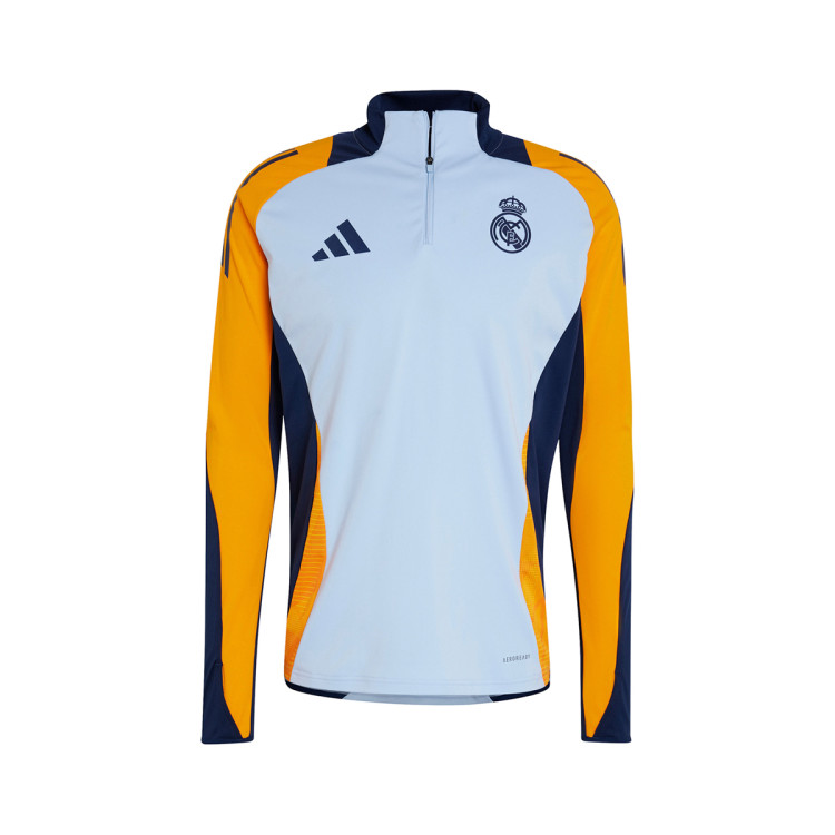 Sudadera adidas Real Madrid Training 2024-2025 Glow Blue-Crew Orange ...