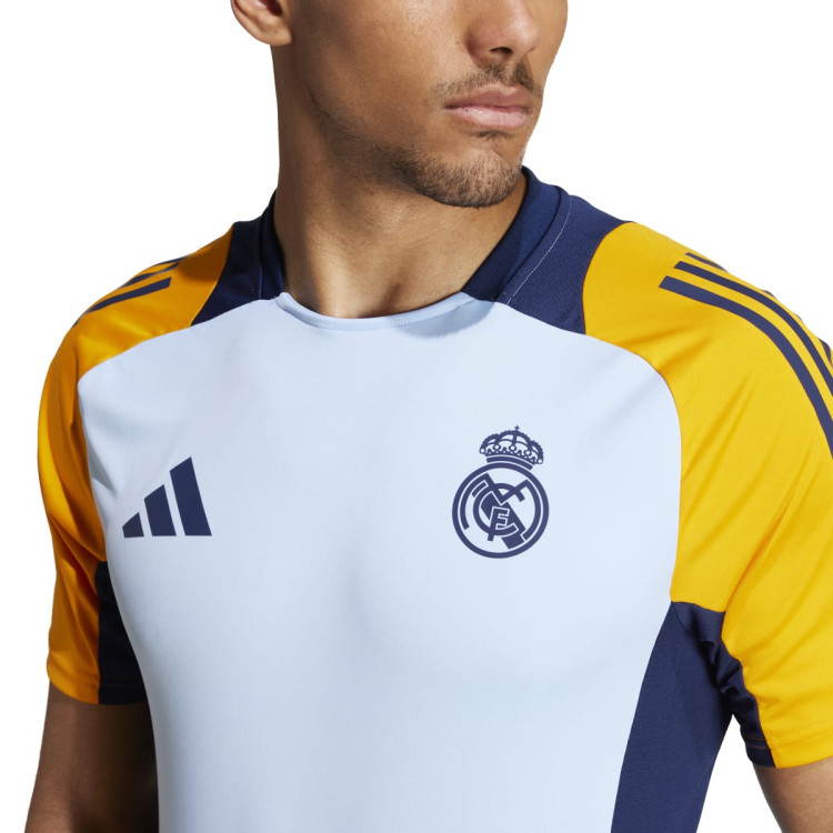 Jersey adidas Real Madrid Training 2024-2025 Glow Blue-Crew Orange-Team ...