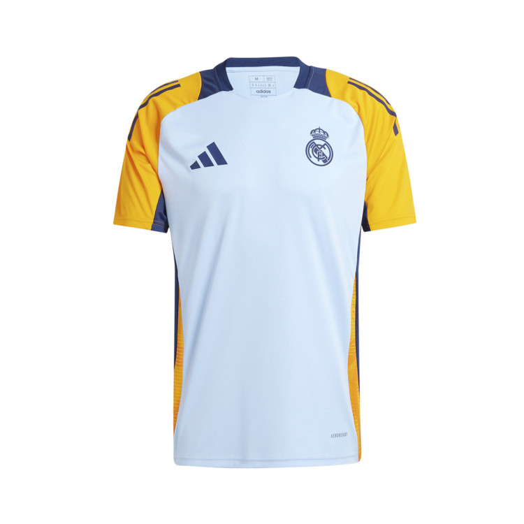 Jersey adidas Real Madrid Training 2024-2025 Glow Blue-Crew Orange-Team ...