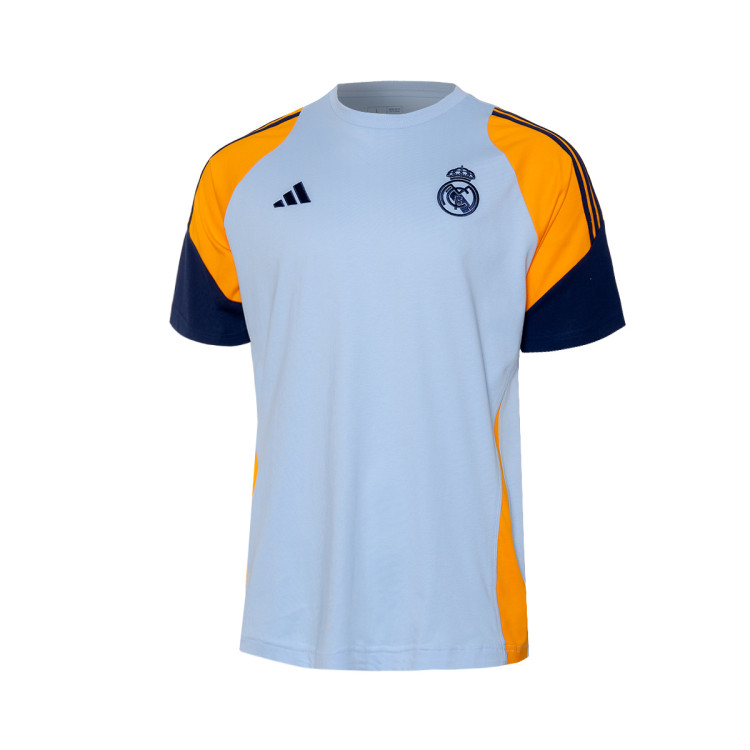 Camiseta adidas Real Madrid Training 2024-2025 Glow Blue-Crew Orange ...