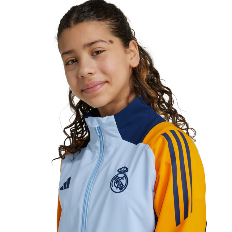 Chaqueta adidas Real Madrid Training 2024-2025 Niño Glow Blue-Crew ...