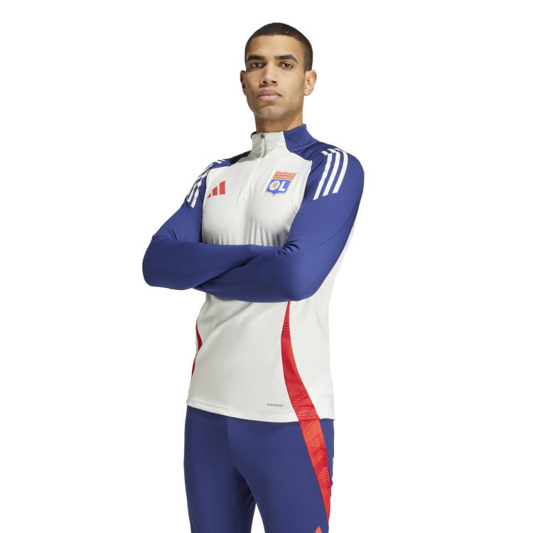 Sudadera adidas Olympique Lyon Training 2024-2025 White Tint-Midnight ...