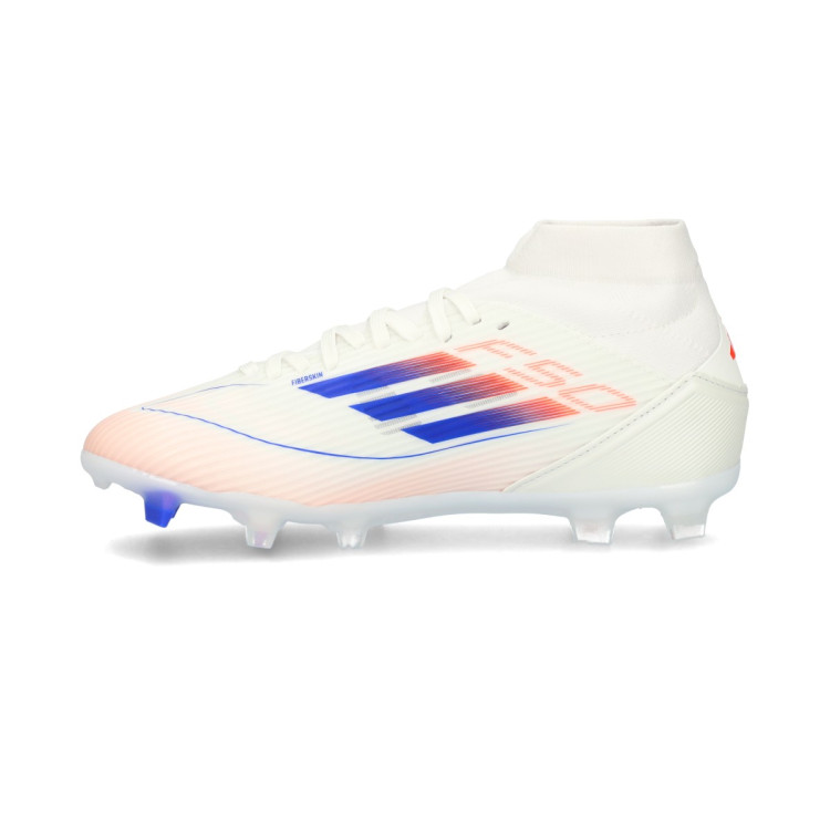 Chuteira adidas F50 League Mid FG/MG Mulher White-Lucid Blue-Solar Red ...