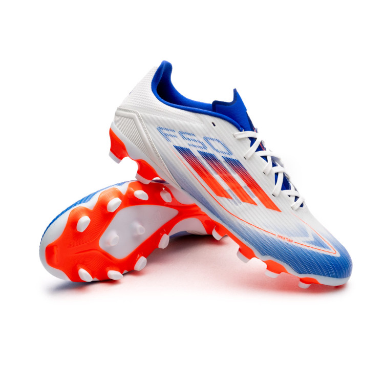 Bota de fútbol adidas F50 League MG White-Solar Red-Lucid Blue - Fútbol ...