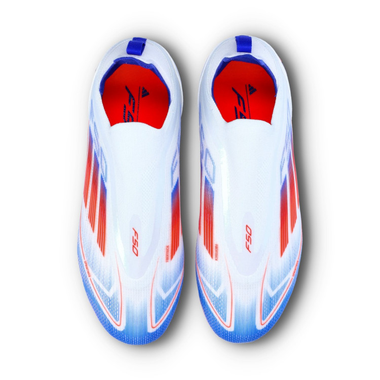 Bota de fútbol adidas F50 Pro LL FG Niño White-Solar Red-Lucid Blue - Fútbol Emotion