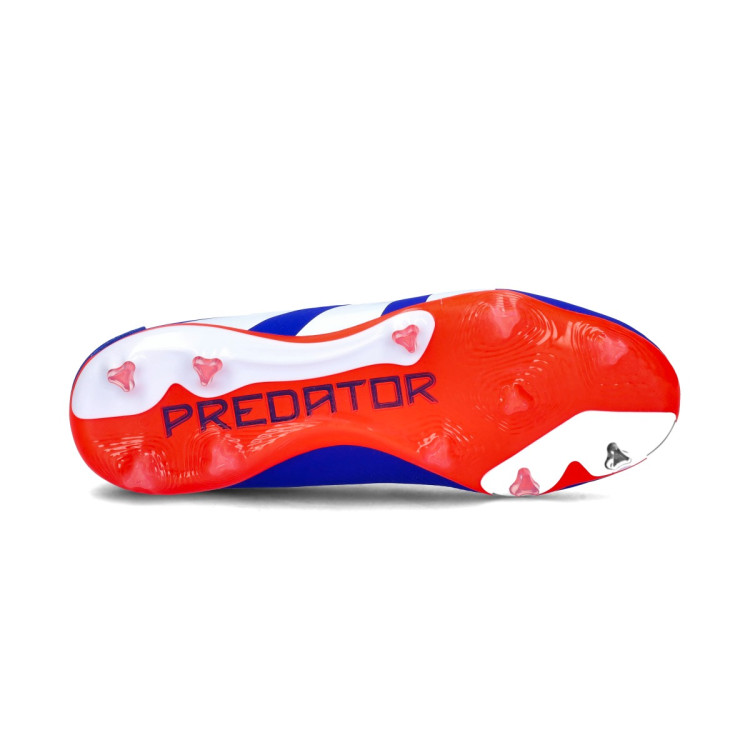 Bota de fútbol adidas Predator Pro L FG Blue-White-Solar Red - Fútbol ...