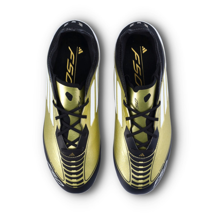 Bota de fútbol adidas F50 Pro FG Niño Messi Gold Met-White-Core Black ...