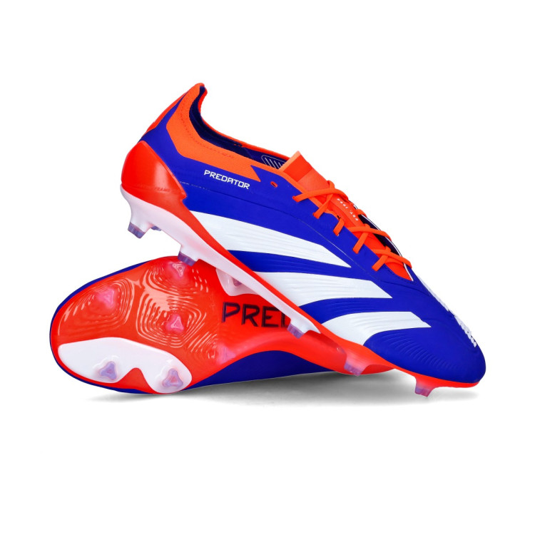 Bota de fútbol adidas Predator Elite L FG Lucid Blue-White-Solar Red ...