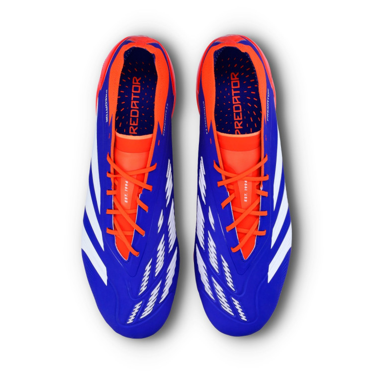 Bota de fútbol adidas Predator Elite L FG Lucid Blue-White-Solar Red ...