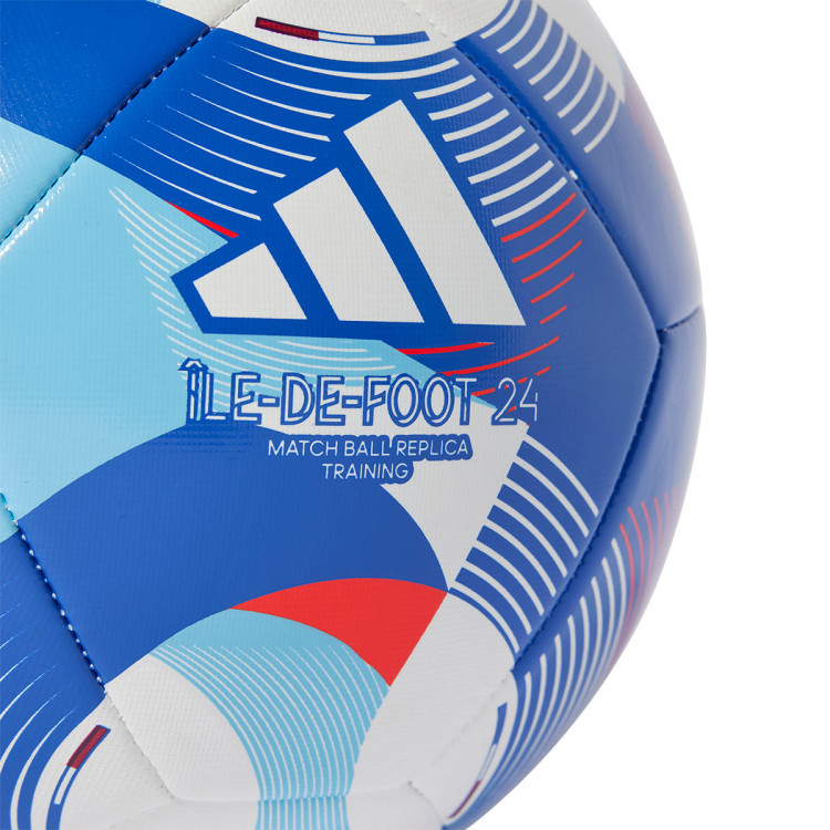 Balón adidas Île-De-Foot 2024 Training White-Solar red-Clear sky-Team royal blue - Fútbol Emotion