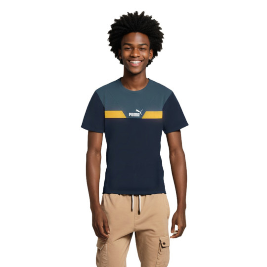 T-Shirt Puma Power Colorblock Club Navy - Fútbol Emotion