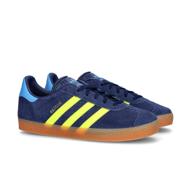 Zapatilla adidas Gazelle Night Indigo-Solar Yellow-Light Blue - Fútbol ...