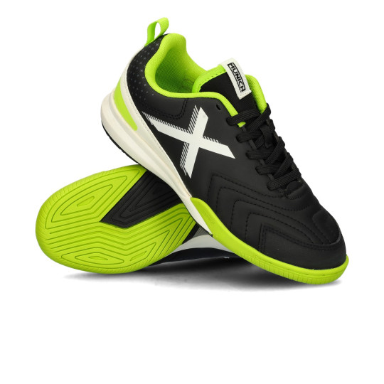 Tenis futsal Munich Rondito Niño Negro - Fútbol Emotion