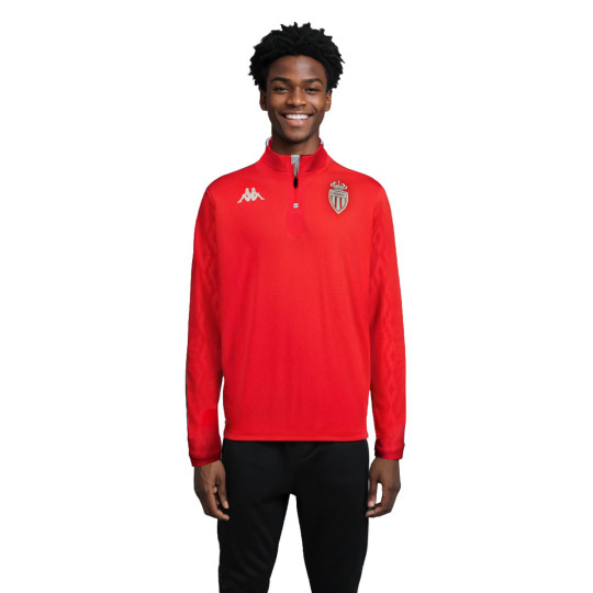 Sweat-shirt Kappa AS Monaco Entraînement 2024-2025 Red Bahia-White ...