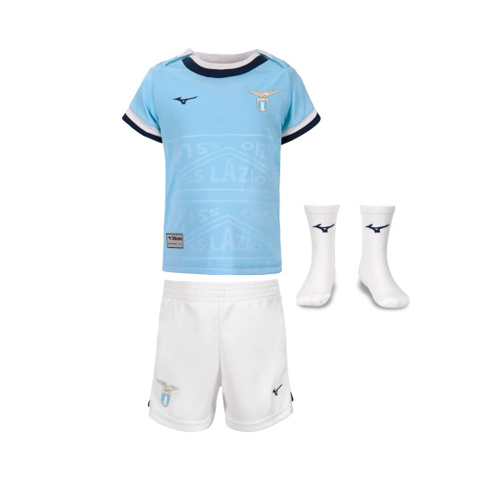Conjunto Mizuno Lazio Primera Equipación 2024-2025 Bebé Airy Blue-White ...