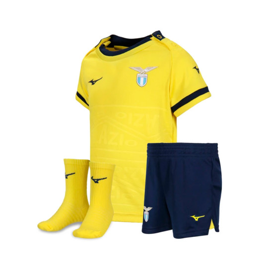 Kit Mizuno Lazio Segunda Equipación 2024-2025 Bebé Tuscan Yellow-Navy ...