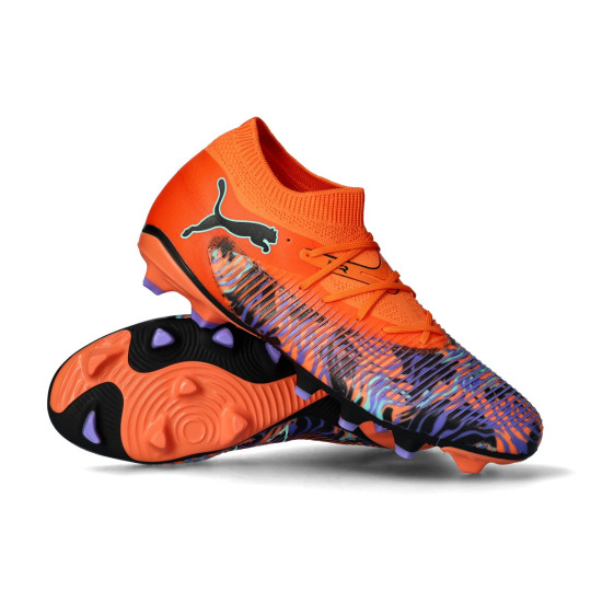 Chuteira Puma Future 8 Match Creativity FG/AG Orange Poppy-Black-Poison ...
