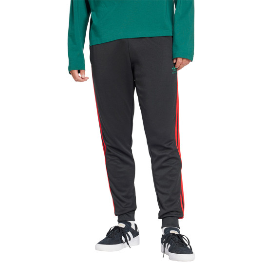 Pantalón largo adidas Sst Tp black-better scarlet - Fútbol Emotion