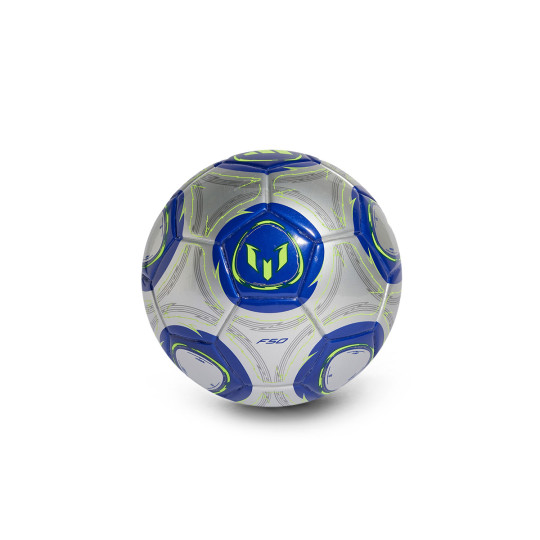 Bola adidas Mini Messi Silver Met.-Lucid Blue-Solar Yellow - Fútbol Emotion