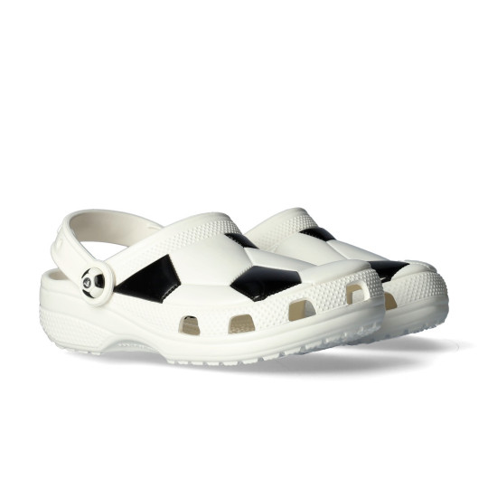 Flip-flops Crocs Classic Soccer Ball Clog K White-Black - Fútbol Emotion