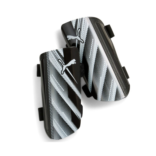 Shinpads Puma Attacanto Strap Black-White - Fútbol Emotion