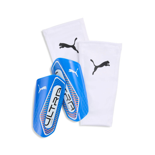 Shinpads Puma Ultra Light Sleeve Ultra Blue-White-Glowing Red - Fútbol ...