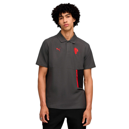 Polo Shirt Puma Ac Milan Fanswear 2025-2026 Shadow Gray-For All Time ...