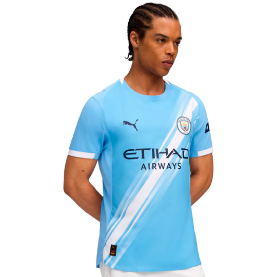 Jersey Puma Authentic Manchester City Primera Equipación 2025-2026 Team Light Blue-White ...