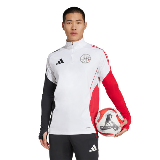 Sweatshirt adidas Ajax 2025-2026 Training White-Black-Bold Red - Fútbol ...