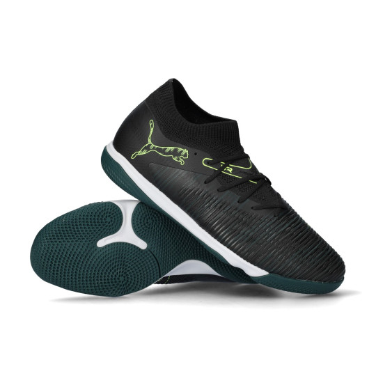 Futsal Shoes Puma Future 8 Match IT Black-Fizzy Light-Green Terrain ...