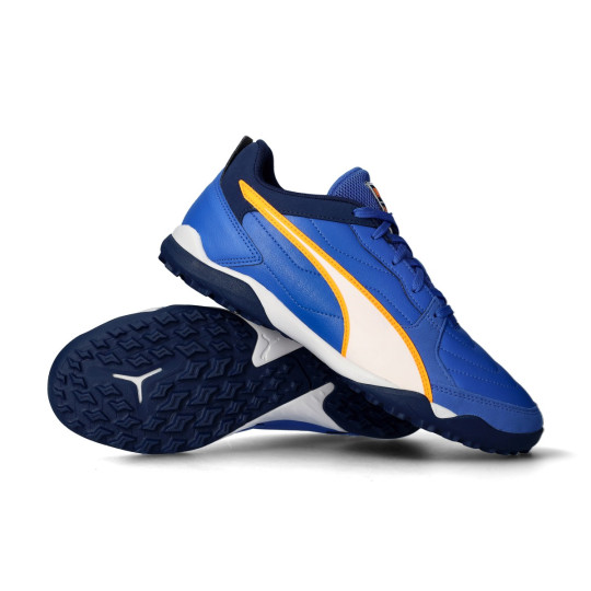 Football Boots Puma Pressing IV Turf Mountain Blue-PUMA White-Heat Fire ...