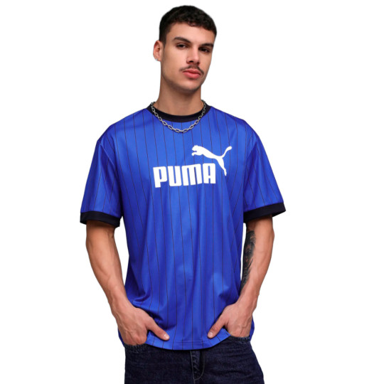 Camiseta Puma Essentials Striped Jersey Mountain Blue - Fútbol Emotion