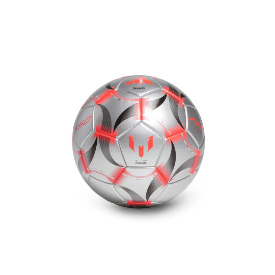 Balón adidas Mini Messi Silver met.-Lucid red-Black - Fútbol Emotion
