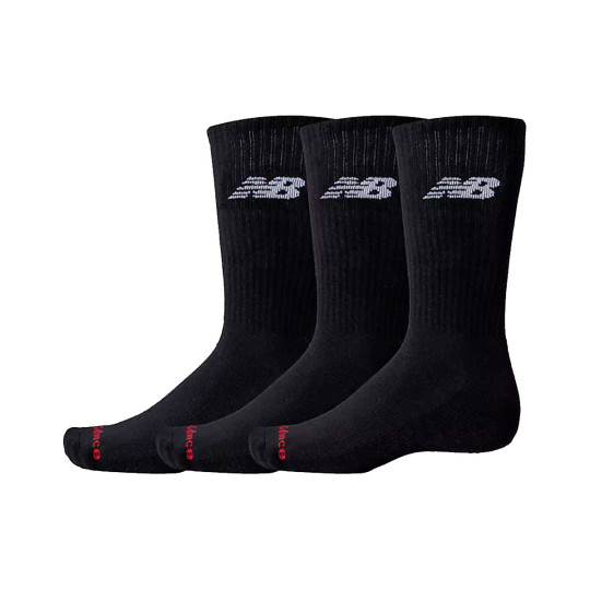 Calcetines New Balance Everyday Crew 3 Pairs Black - Fútbol Emotion