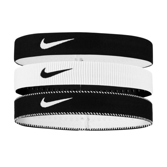 Banda Nike Flex Classic Wide Headbands (3-Pack) Black-White-Black ...