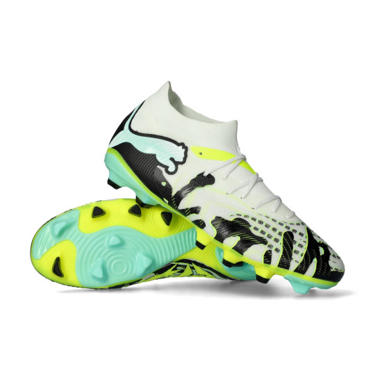 Chuteira Puma Future 9 Match Creativity FG/AG Mint Jelly-Lux Lime-Puma ...