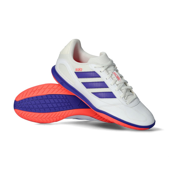 Futsal Shoes adidas Super Sala III White-Pure Purple-Solar Turbo ...